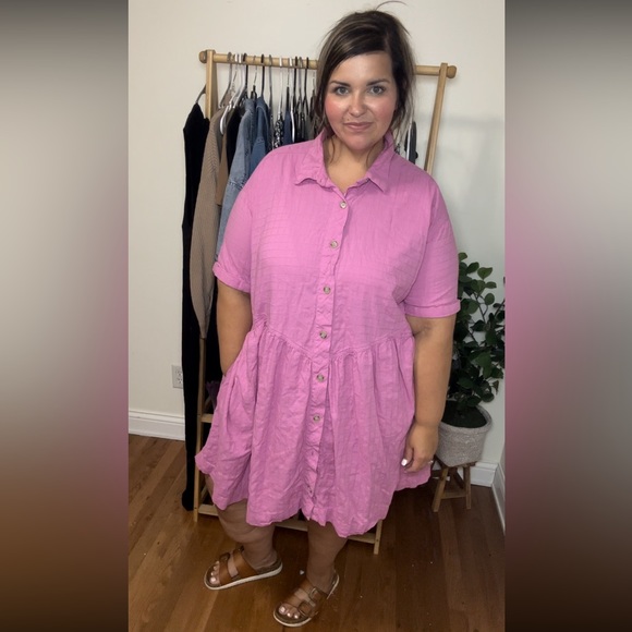 Terra & Sky | Dresses | Terra Sky Barbie Pink Dress Plus Size | Poshmark